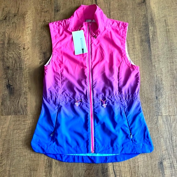 Mondetta | Jackets & Coats | Mondetta Ombre Cire Vest Cobaltnew Pink ...